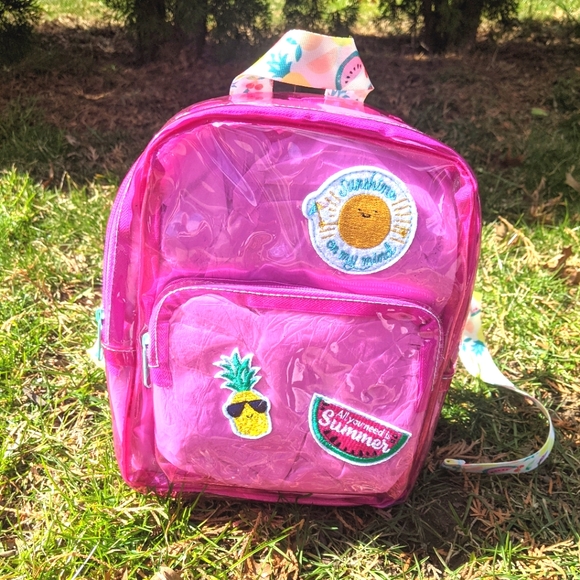 Sun Squad | Bags | Sun Squad Clear Pink Mini Backpack | Poshmark
